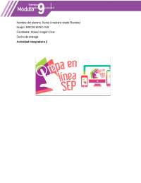 Modulo 9 semana 1, PREPA EN LINEA SEP - Docsity