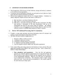 DBMS lecture notes and tutorial - Docsity