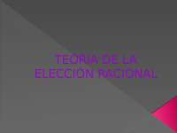 Teoria de la Elección racional - Docsity