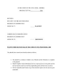 It is plaint sample and how to write a plaint for beginners - Docsity