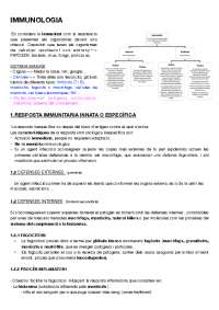 Immunologia biologia segundo bachillerato - Docsity