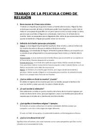 PREGUNTAS DE RELIGION DE LA PELICULA COCO | Ejercicios de Religión ...