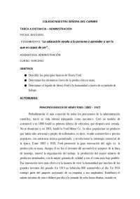 Principios de hendy ford - Docsity