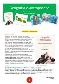 Riassunto e rielaborato del Libro Geografia e Antropocene - Docsity