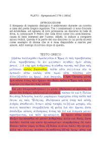 Prova di greco Simposio - Docsity