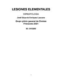 LESIONES ELEMENTALES - Docsity