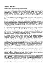 Riassunto del saggio di Anna Dolfi: "Leopardi e il Novecento" - Docsity