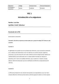 PEC 1 Psicología del desarrollo 1 - Docsity