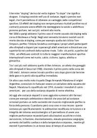 Il doping e cosa comporta - Docsity