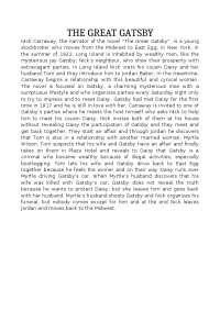 THE GREAT GATSBY Summary - Docsity
