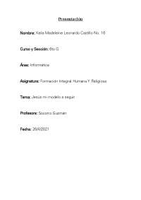 Jesús mi modelo a seguir - Docsity