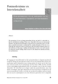 Postmodernisme en Intertekstualiteit | Nederlandse Letterkunde - Docsity
