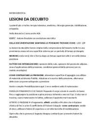 Lesioni da decubito per operatori sanitari | Appunti di Igiene | Docsity