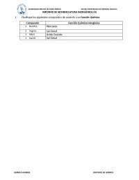 Nomenclatura de compuestos ternarios , ejercicios resueltos | Ejercicios de Química | Docsity
