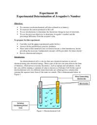 Experimental Determination of Avogadro’s Number | Lab Reports Chemistry ...