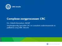 Lesmateriaal verpleegkunde: Complexe zorgprocessen CRC - Docsity