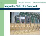 Magnetic Field of a Solenoid Lab Practice - Docsity