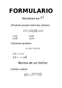 Formulario Vectores - Docsity