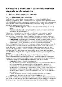 Ricercare e riflettere: la formazione del docente professionista - Docsity