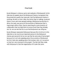 Final task anglais 1ere général - Docsity