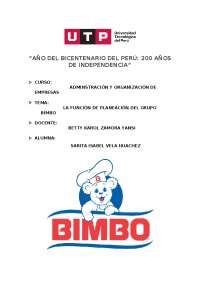 PLANEACIÓN DE LA EMPRESA BIMBO | Esquemas y mapas conceptuales de Administración de Empresas ...