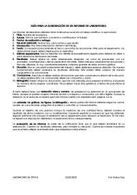 Guia para pre informes e informes de laboratorio - Docsity