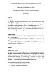 Principles of regulation - Docsity