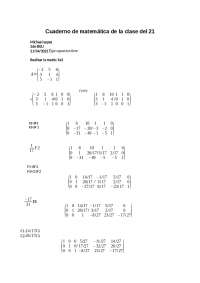 Ejercicios de matrices - Docsity