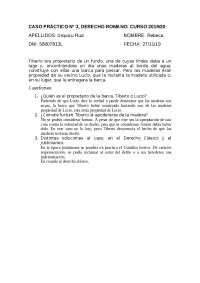 Caso practico de la asignatura de derecho romano de primer curso de la facultad de derecho - Docsity