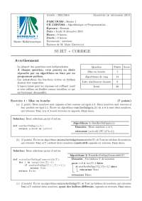 Algorithme et programmation et exercices - Docsity
