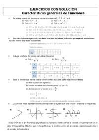 Ejercicios funciones - Docsity