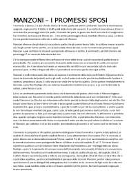 I promessi sposi - Italiano - Docsity