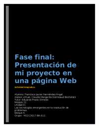 Proyecto integrador pagina web - Docsity