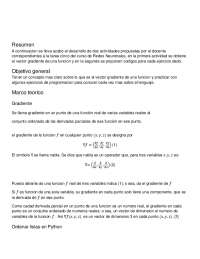 Programacion en python y gradiente - Docsity