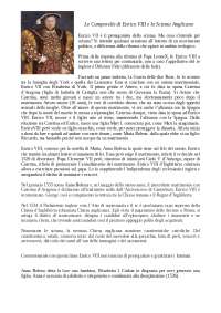 Enrico VIII lo scisma anglicano - Docsity