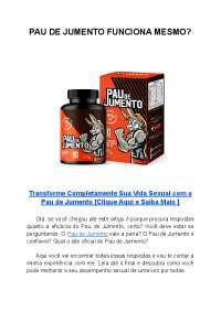 Pau de Jumento funciona? - Docsity