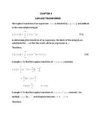 Laplace Transform of Differential Equation - Docsity
