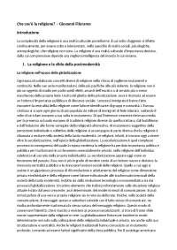 Che cos'è la religione? - Giovanni Filoramo - Docsity