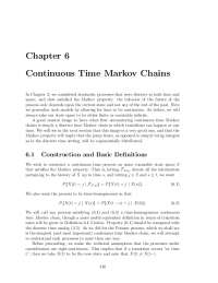 Continuous Time Markov Chains - Docsity