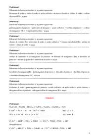 Esercizi svolti sulle redox , stechiometria - Docsity
