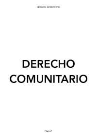 TEMARIO DE DERECHO COMUNITARIO - Docsity
