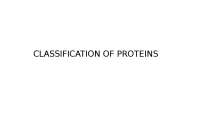 Classification of protein - Docsity