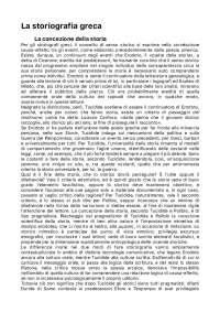 La storiografia greca — Tucidide - Docsity