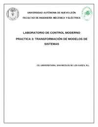 Practica 3 control moderno | Ejercicios de Control de Procesos | Docsity