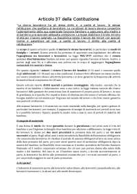 Articolo 37 costituzione - Docsity