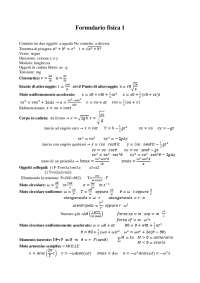 FORMULARIO FISICA GENERALE - Docsity