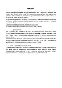 Verismo e Verga - Schemi - Docsity