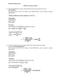 Energía libre de gibbs - Docsity