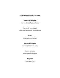 Como resolver un problema - Docsity