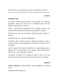Literatura del Romanticismo español - Docsity